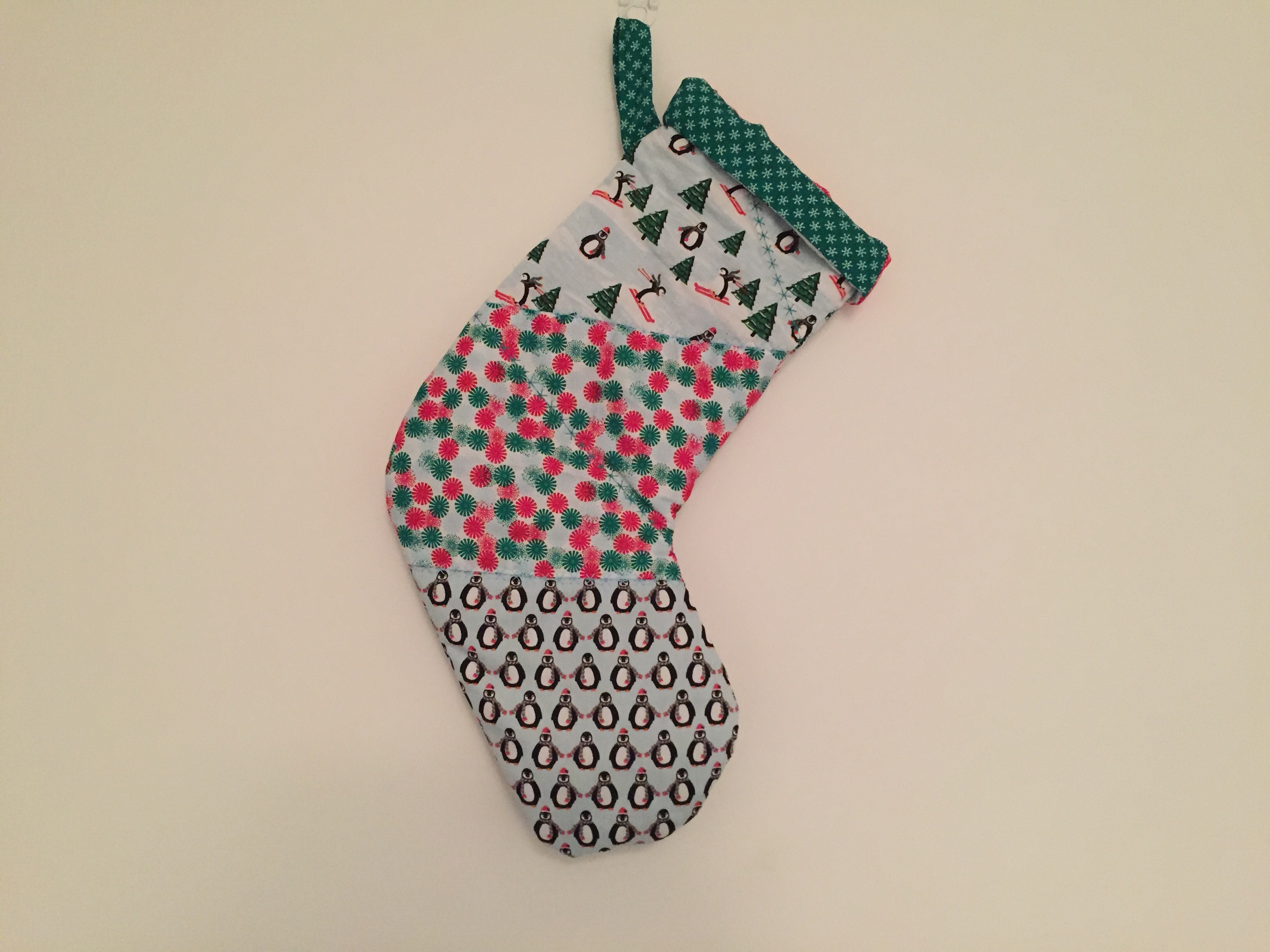 Sewing Tutorial: Christmas Patchwork Penguin Fabric Stocking ...