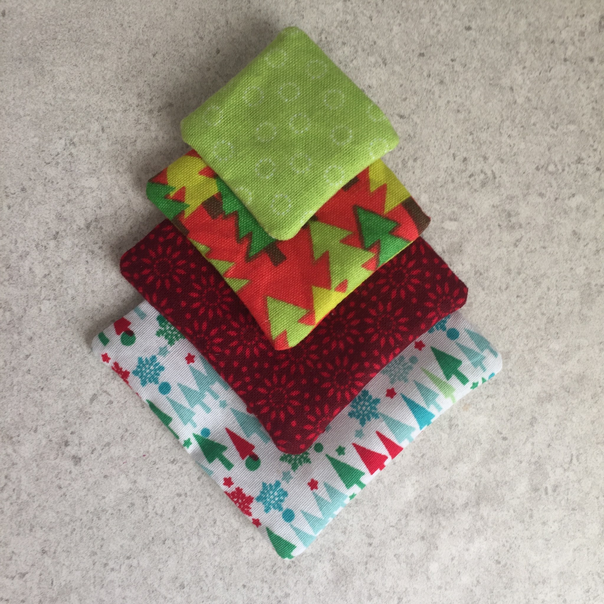 Sewing Tutorial: Folded Fabric Christmas Tree Decorations – Take Two ...