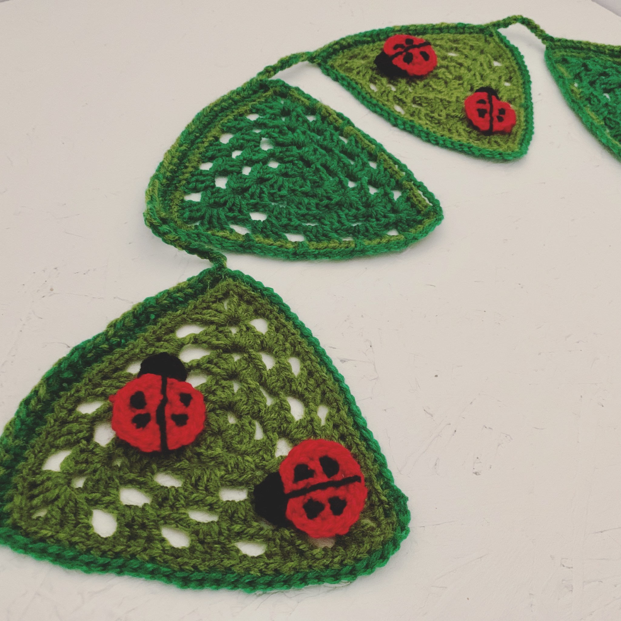 Time For Something Summery: Crochet Granny Stitch Triangle Ladybird ...