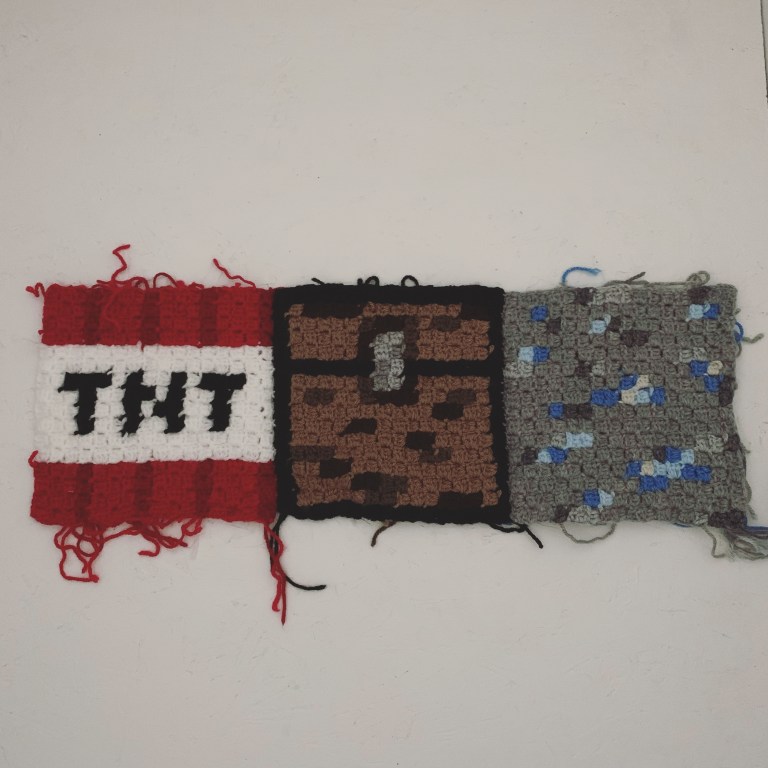 Corner To Corner Crochet Minecraft Block Blanket Pattern: Blocks 1-3 ...