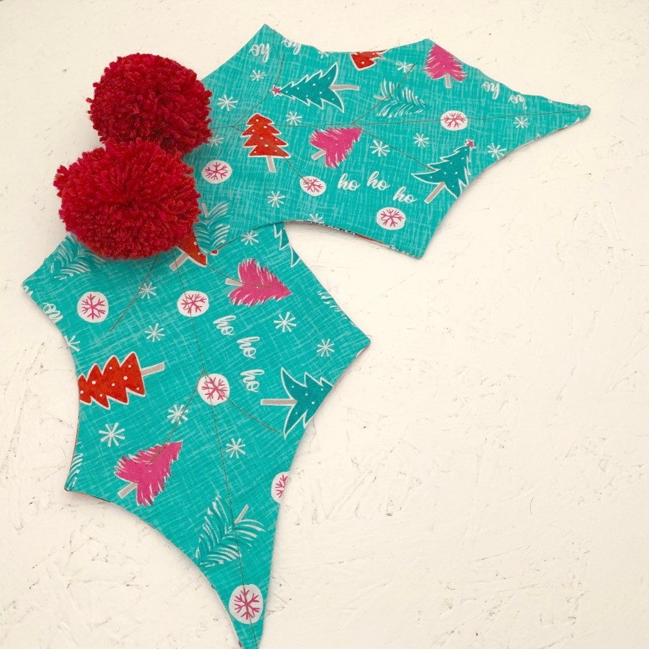 Sewing Tutorial: Quick Make Christmas Large Holly Decoration, Complete ...