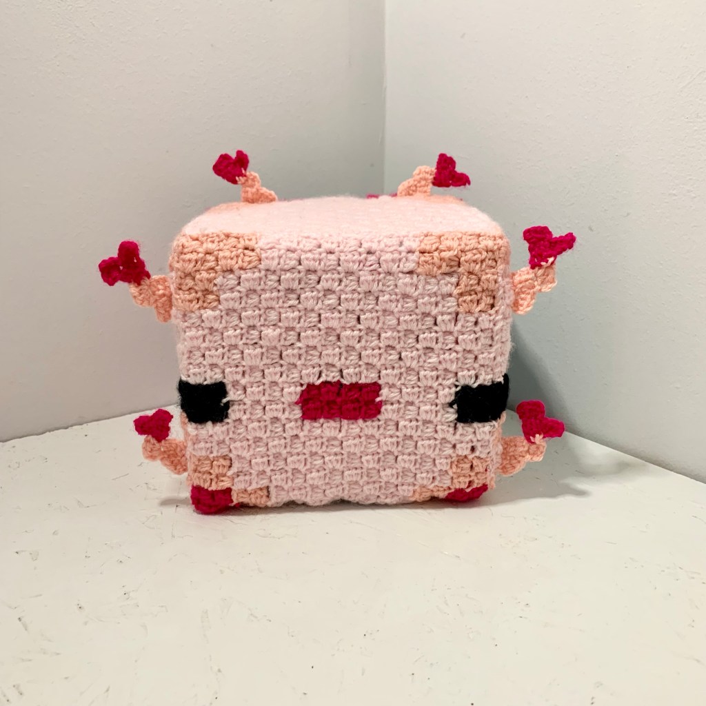 Minecraft Crochet Block Series: Part 10 -Axolotl Block Pattern ...
