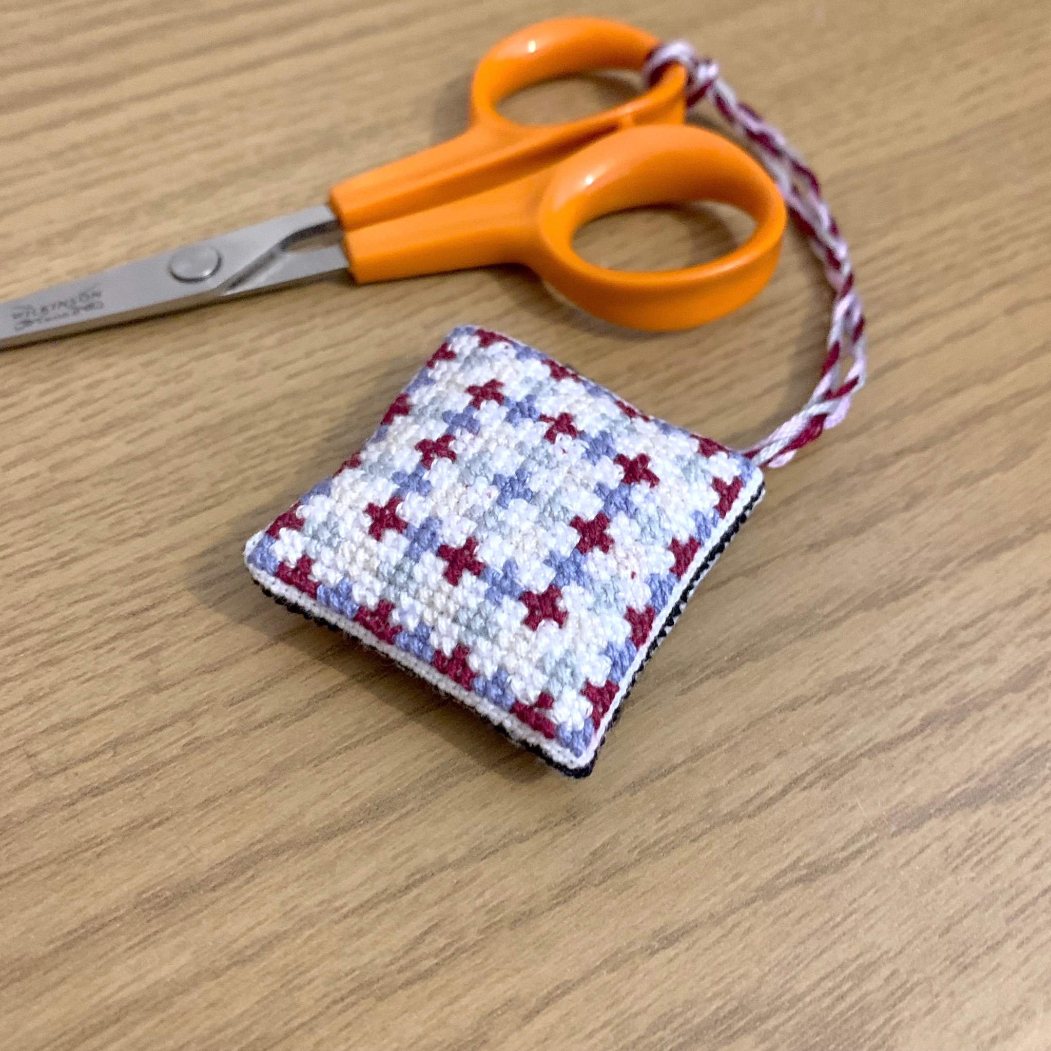 Cross Stitch Scissor Fob Pattern: Plus Block Design – HookStitchSew