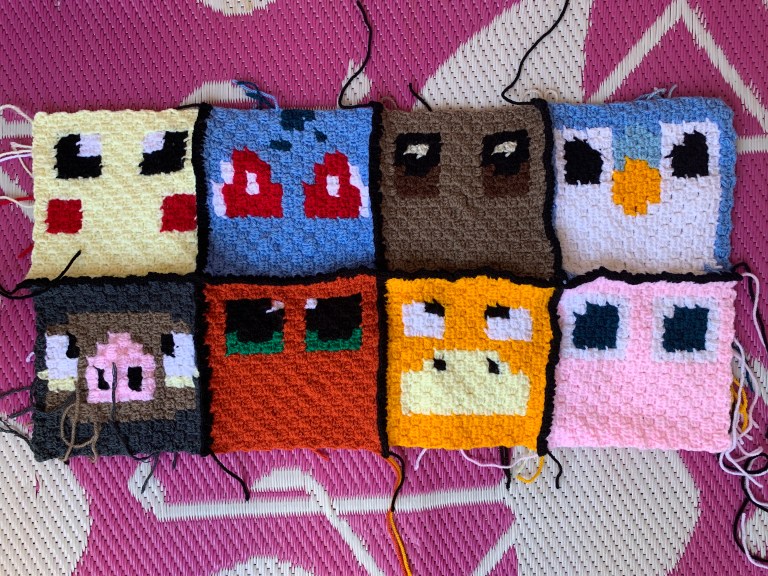 Minecraft Crochet Block Series: Crochet Corner To Corner Minecraft ...