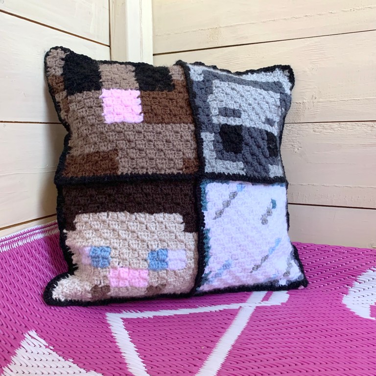 Minecraft Crochet Block Series: Crochet Corner To Corner Minecraft ...